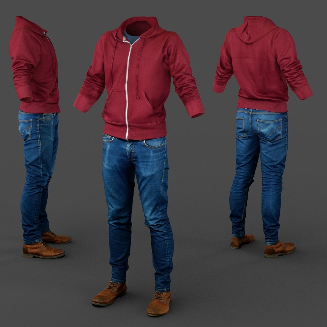Male clothing outfit 3D model - TurboSquid 1329714