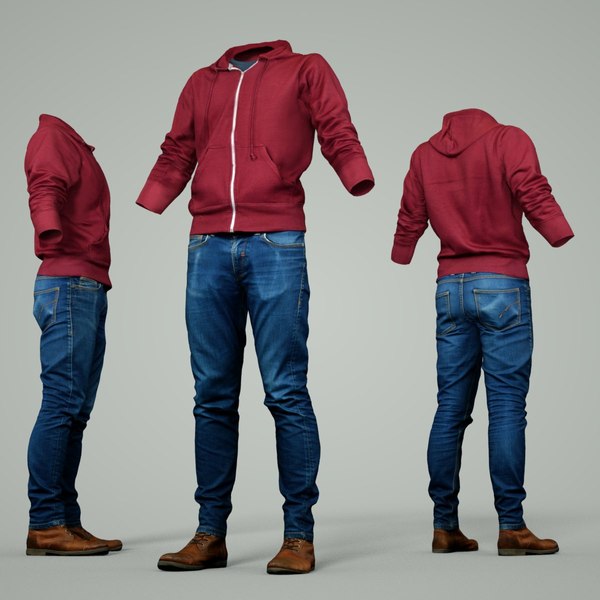 Male clothing outfit 3D model - TurboSquid 1329714