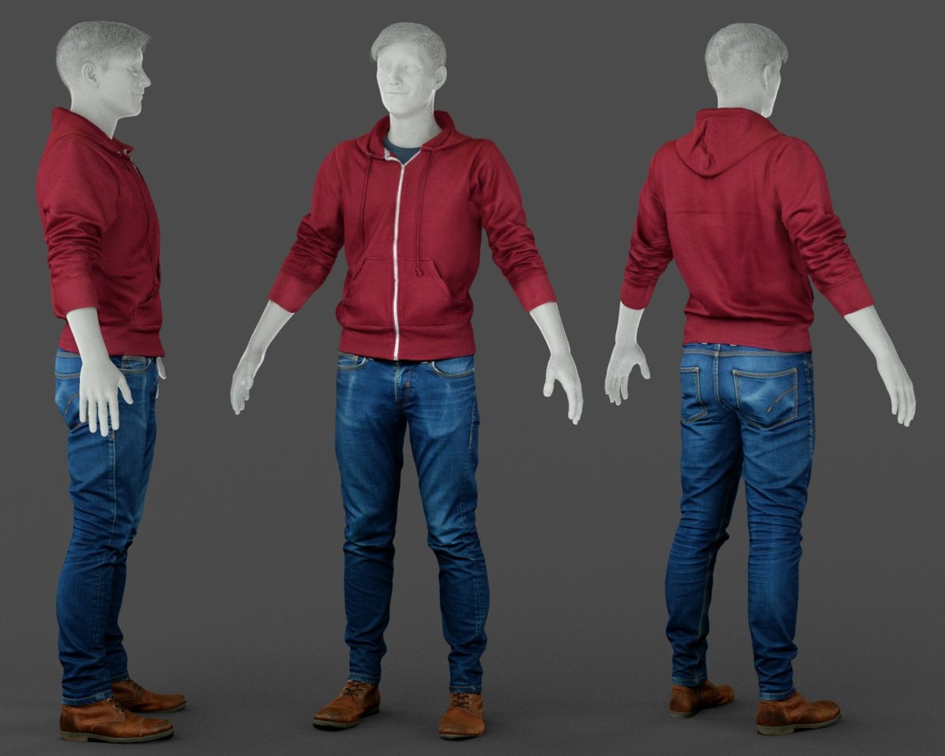 Male clothing outfit 3D model - TurboSquid 1329714