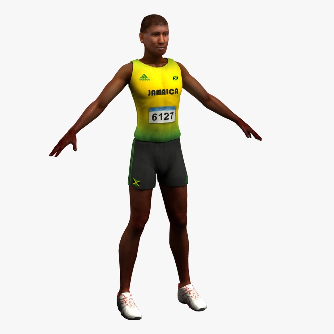 Olympic Track Athlete 3d Model
