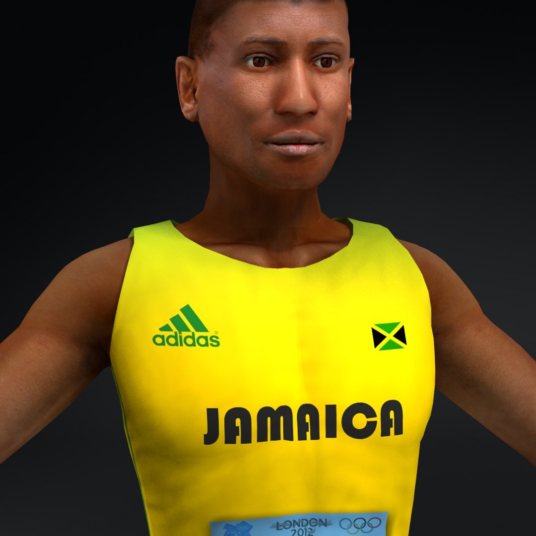 Olympic Track Athlete 3d Model