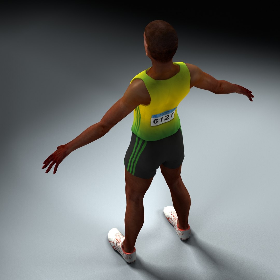 Olympic Track Athlete 3d Model