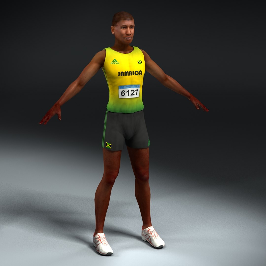 Olympic Track Athlete 3d Model
