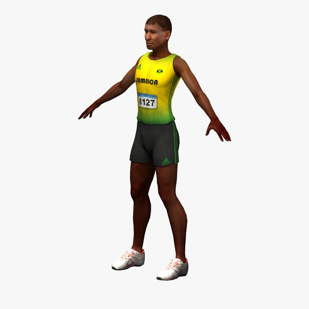 Olympic Track Athlete 3d Model