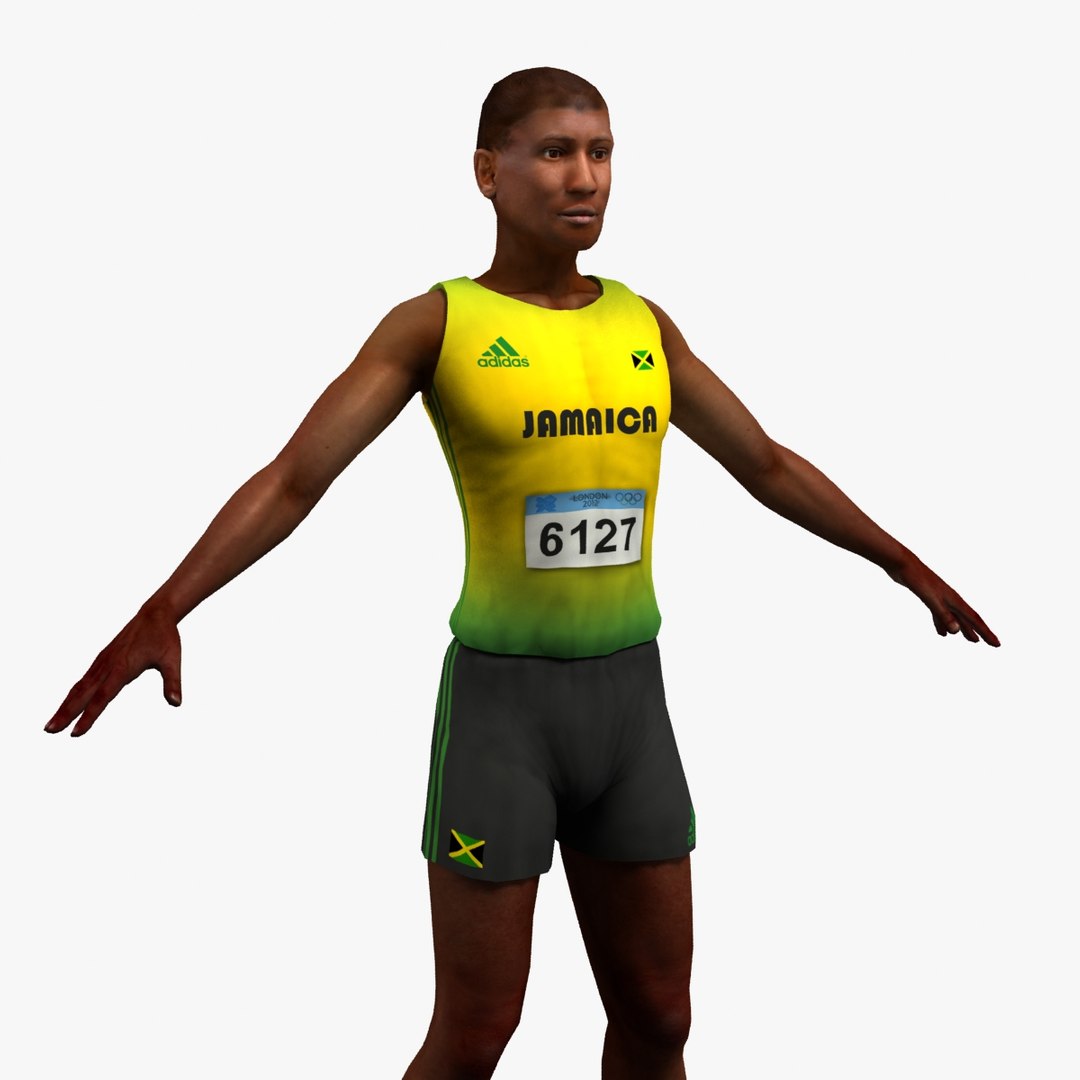 Olympic Track Athlete 3d Model