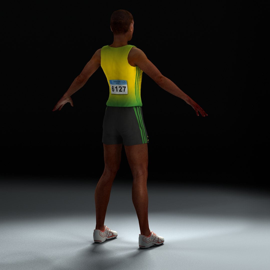 Olympic Track Athlete 3d Model