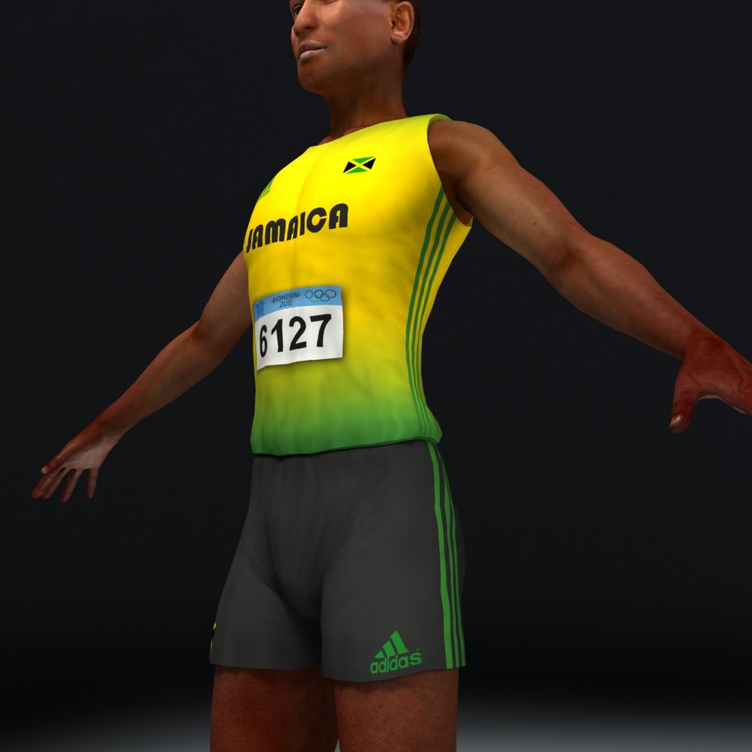 Olympic Track Athlete 3d Model
