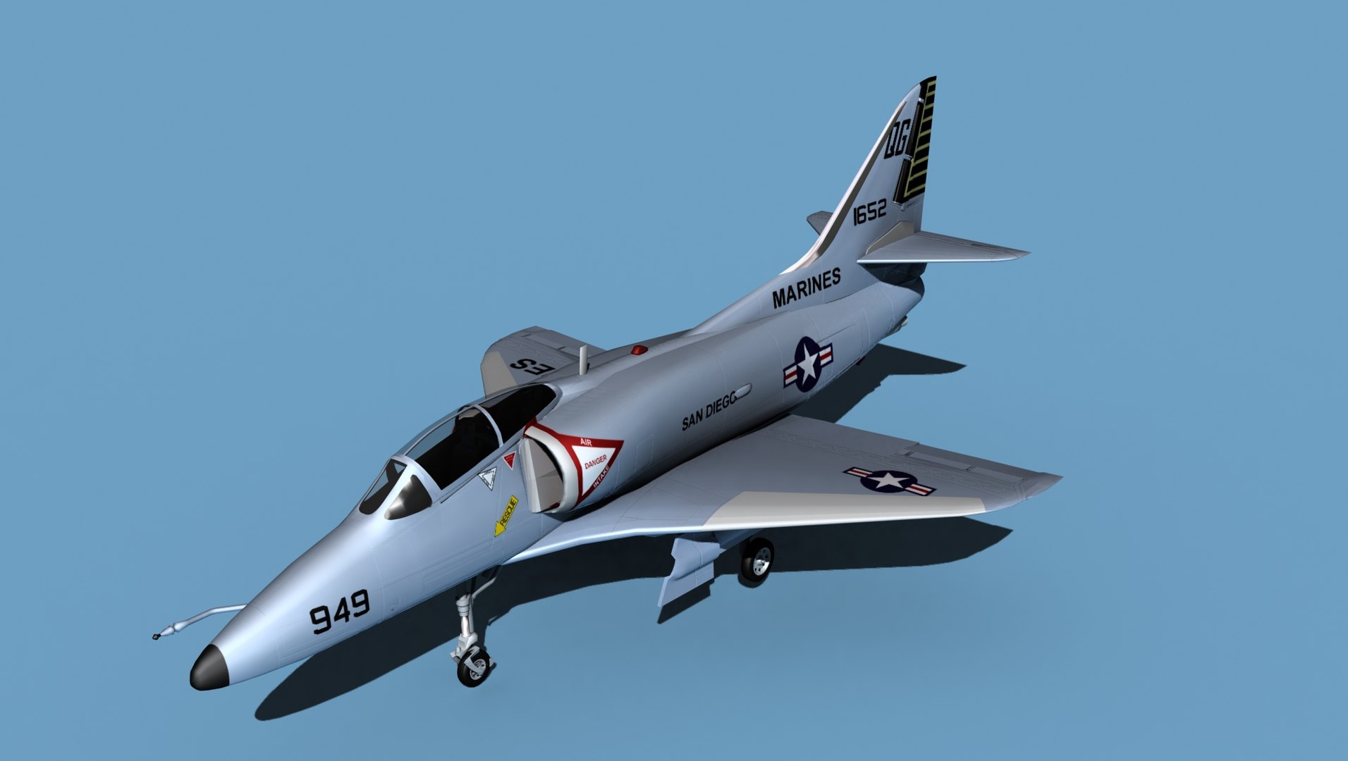3D Douglas TA-4D Skyhawk V06 USMC - TurboSquid 1918775