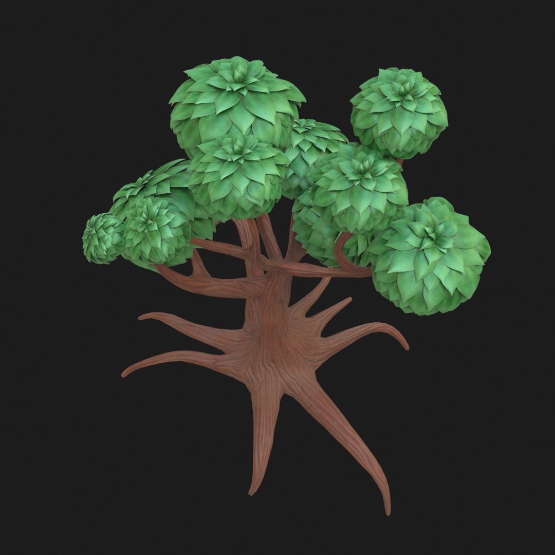 3D cartoon tree model - TurboSquid 1375722