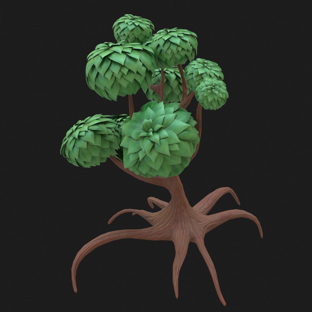 3D cartoon tree model - TurboSquid 1375722