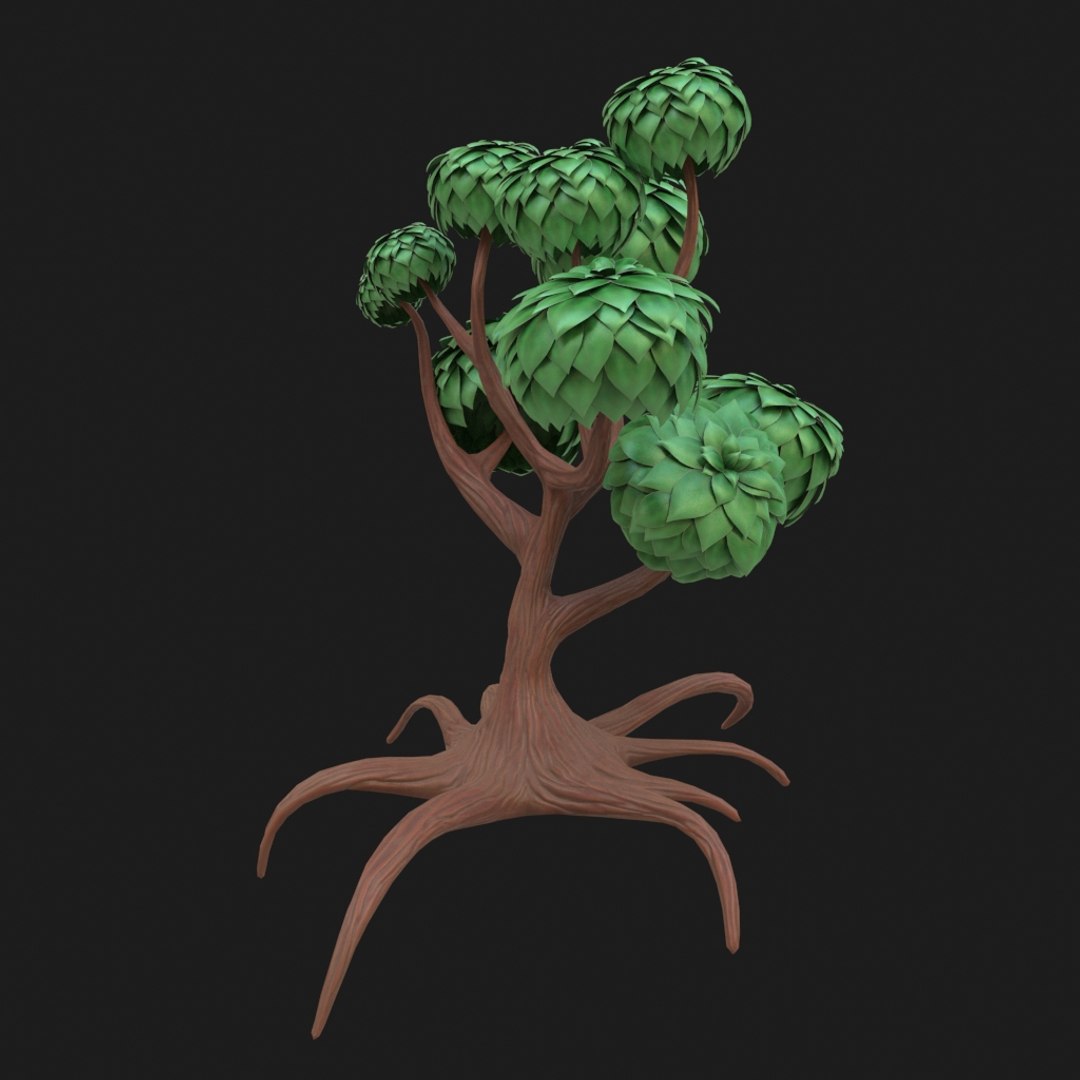 3D cartoon tree model - TurboSquid 1375722