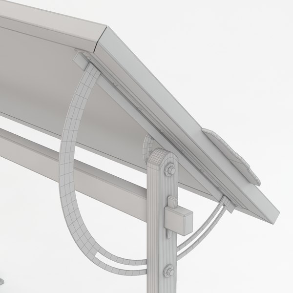 3d model old drafting table technical drawing