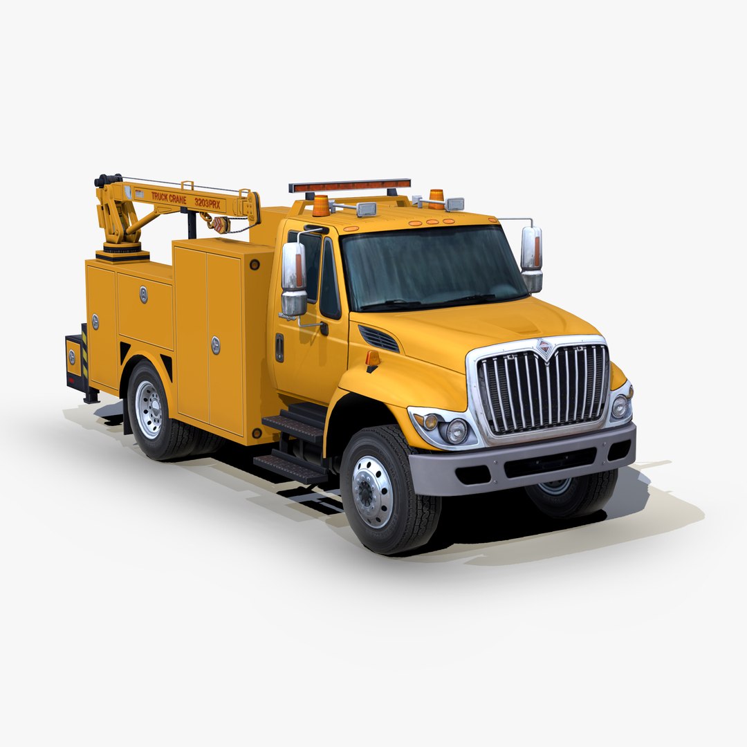 3D International WorkStar 7400 2012 Utility Truck S02 - TurboSquid 2074699