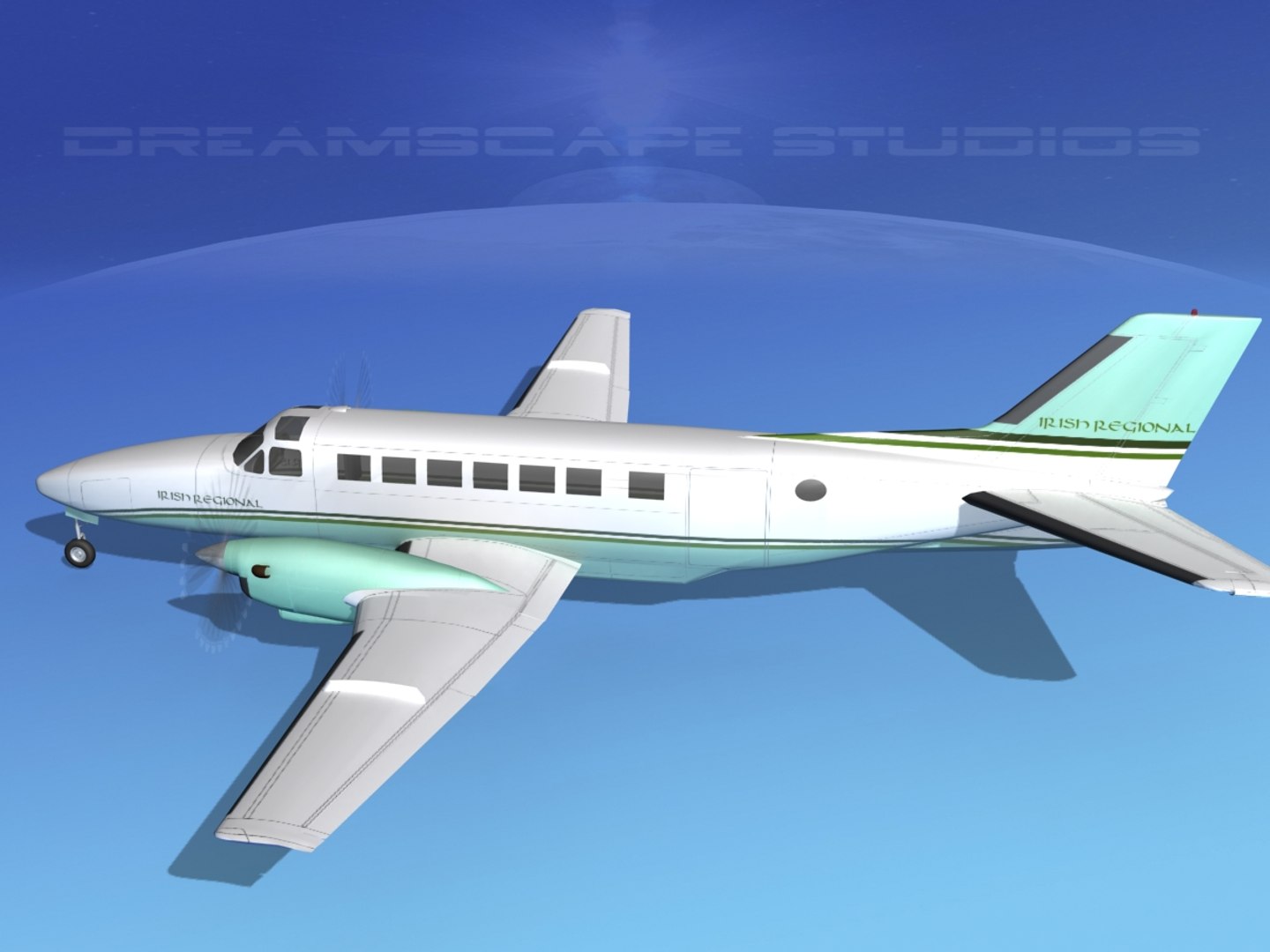 Beechcraft Airliner Turboprop 3d Obj