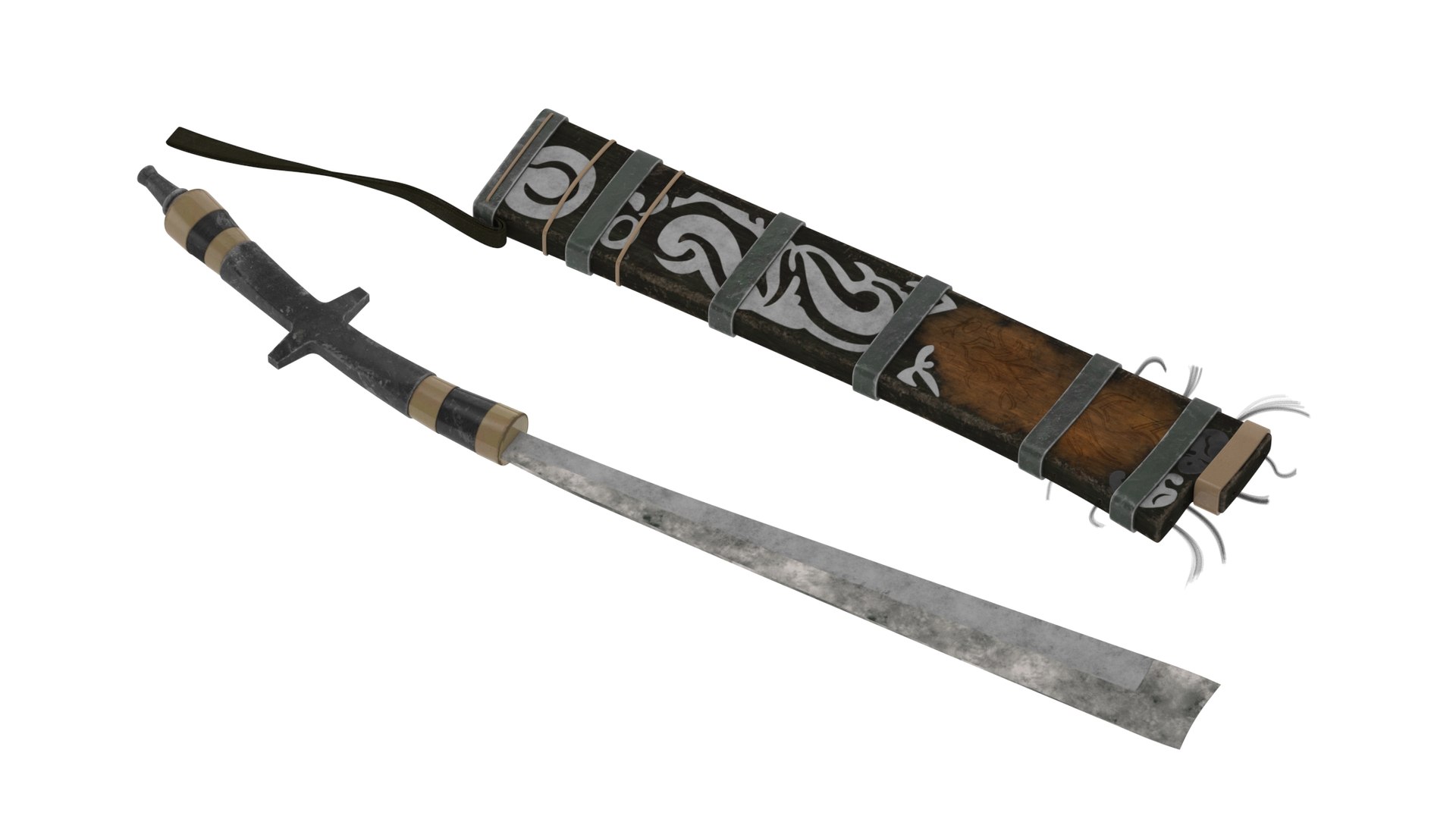 3D Pandat Sword - TurboSquid 1754678