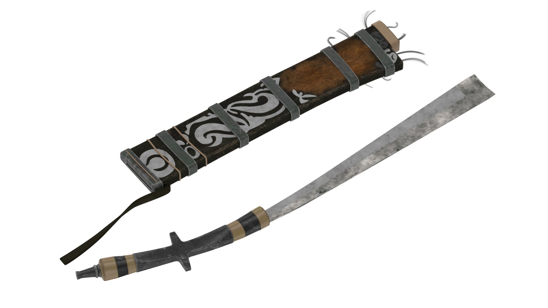 3D Pandat Sword - TurboSquid 1754678