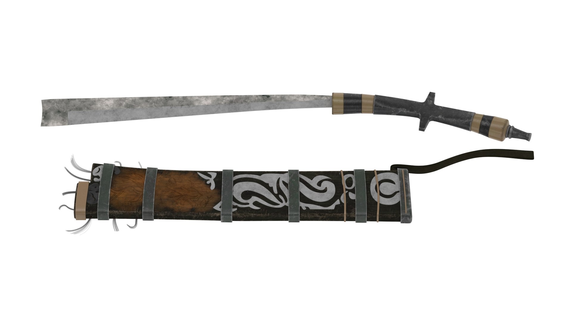 3D Pandat Sword - TurboSquid 1754678