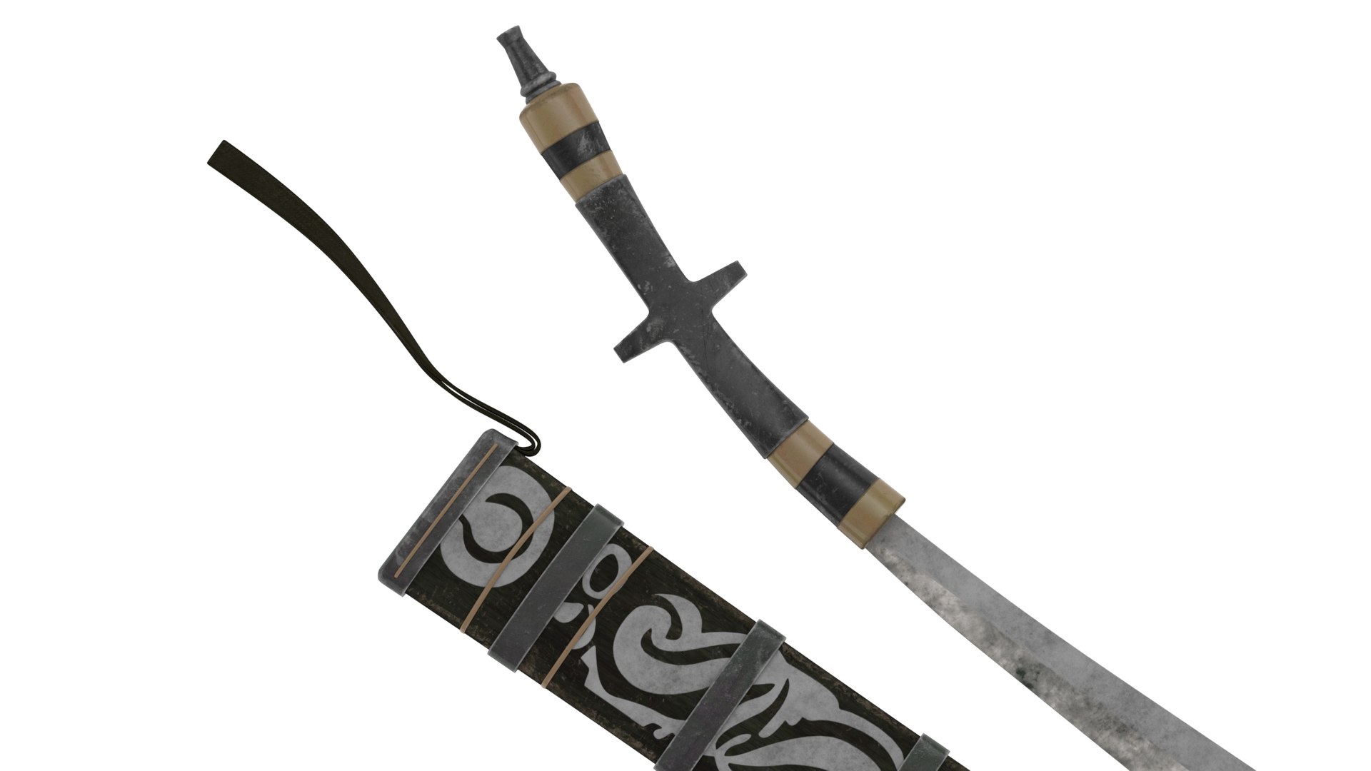 3D Pandat Sword - TurboSquid 1754678