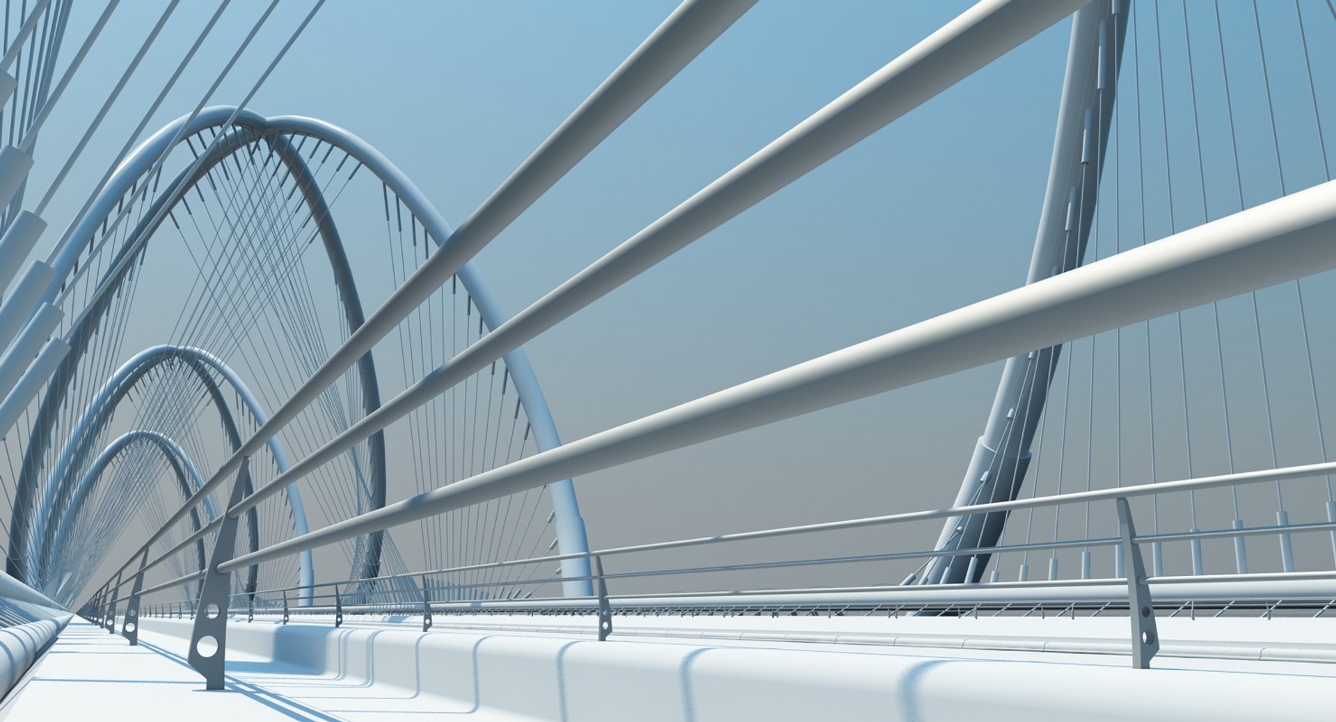 futuristic bridge 3d model