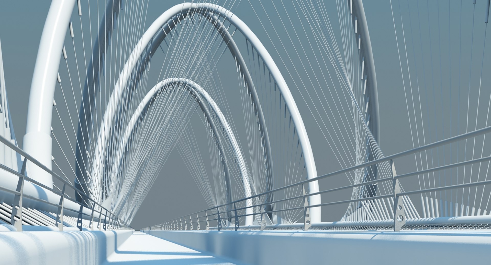 futuristic bridge 3d model