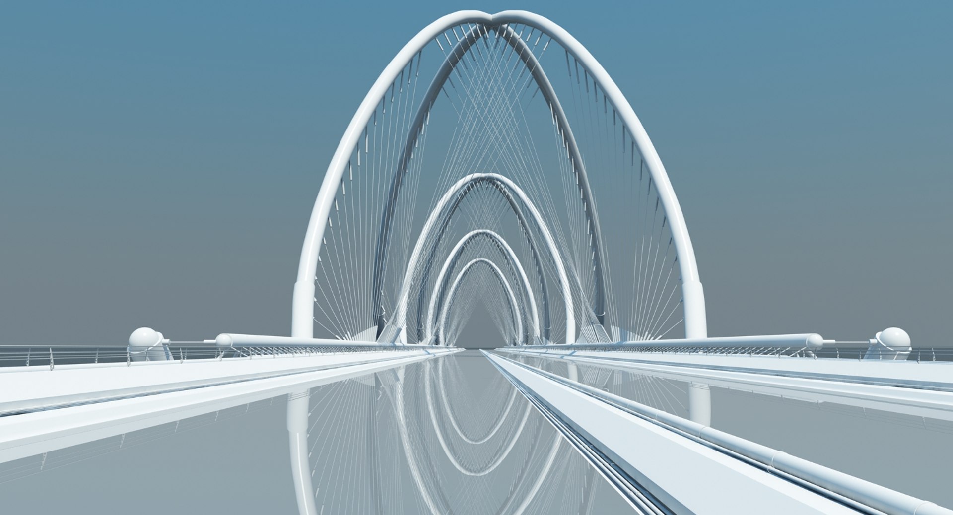 futuristic bridge 3d model
