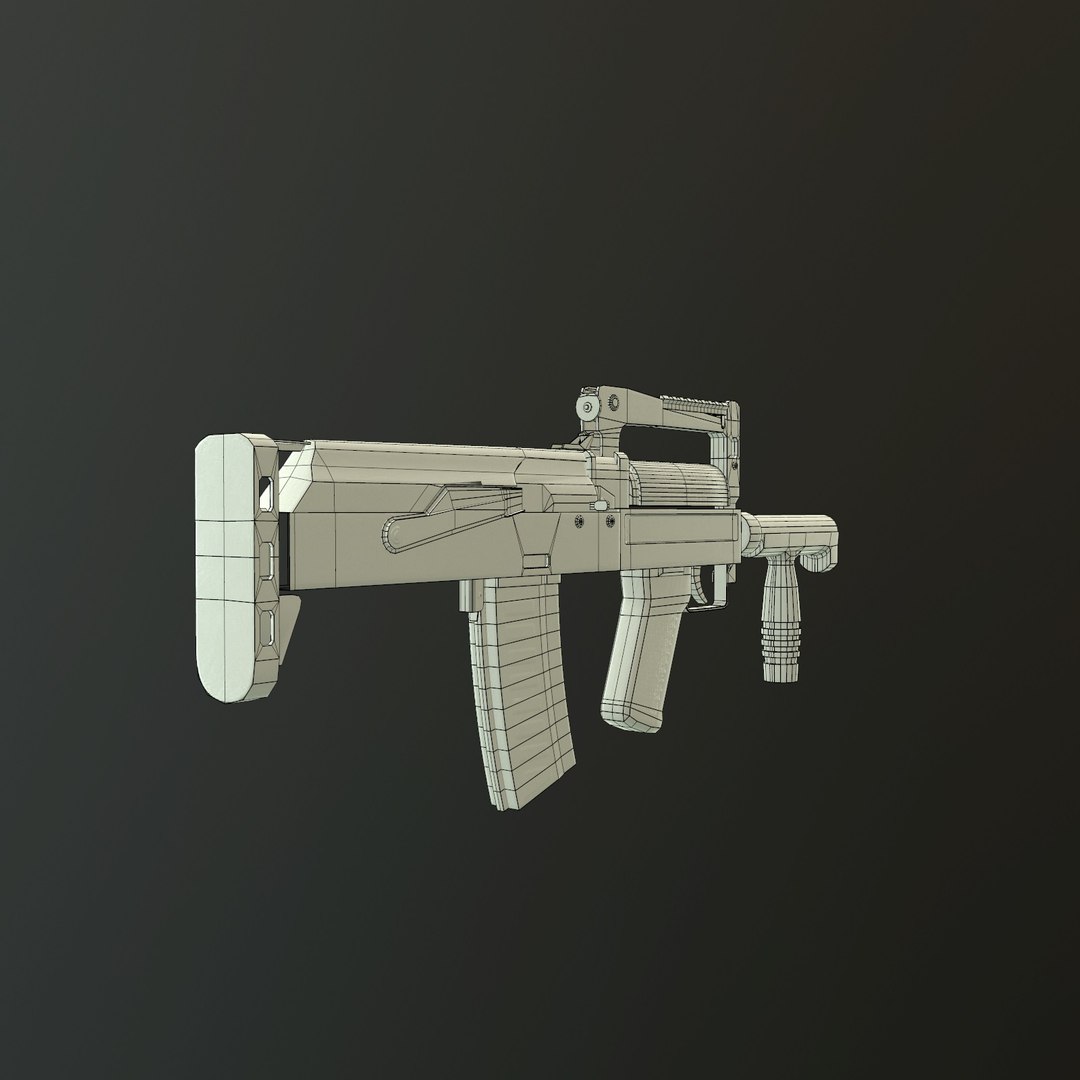 Assault rifle 3D - TurboSquid 1341981