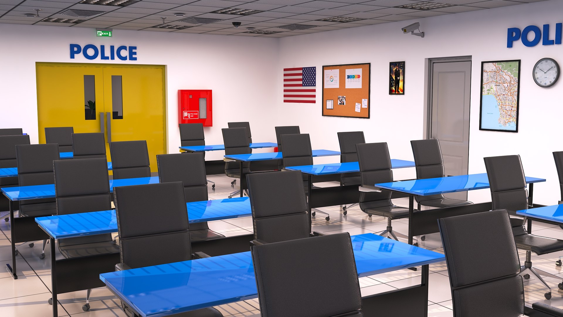 Police Conference Room 3D Model - TurboSquid 2063219