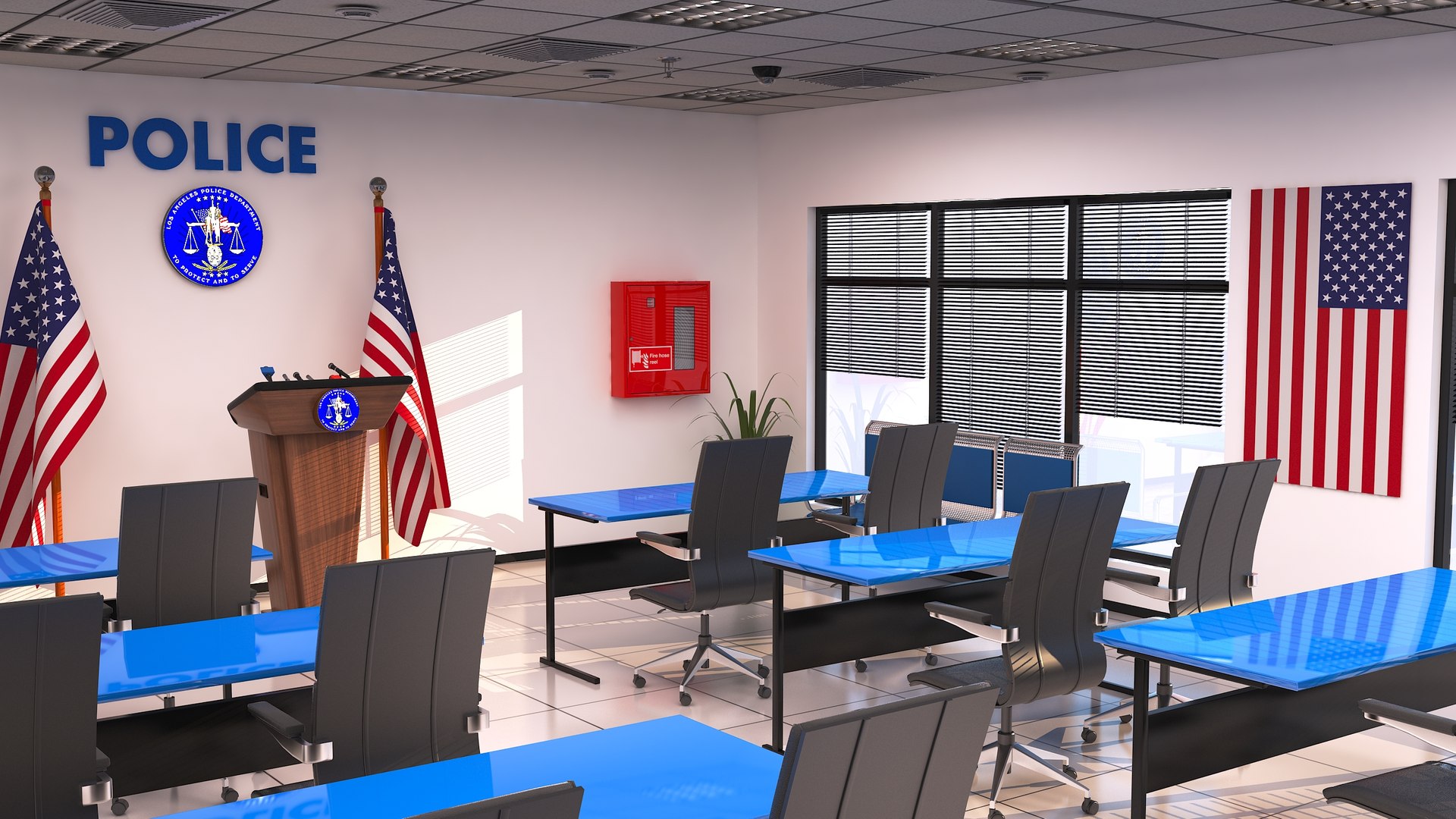 Police Conference Room 3D Model - TurboSquid 2063219