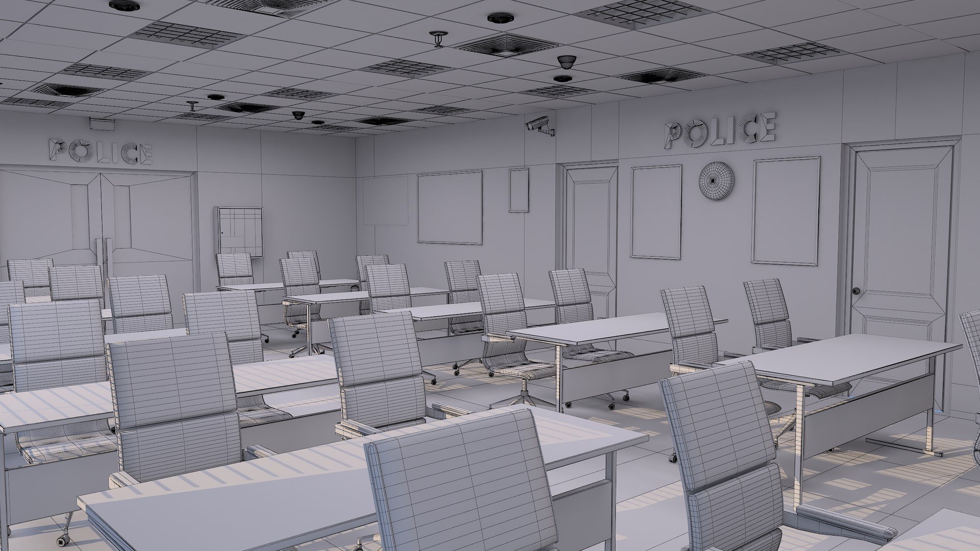 Police Conference Room 3D Model - TurboSquid 2063219
