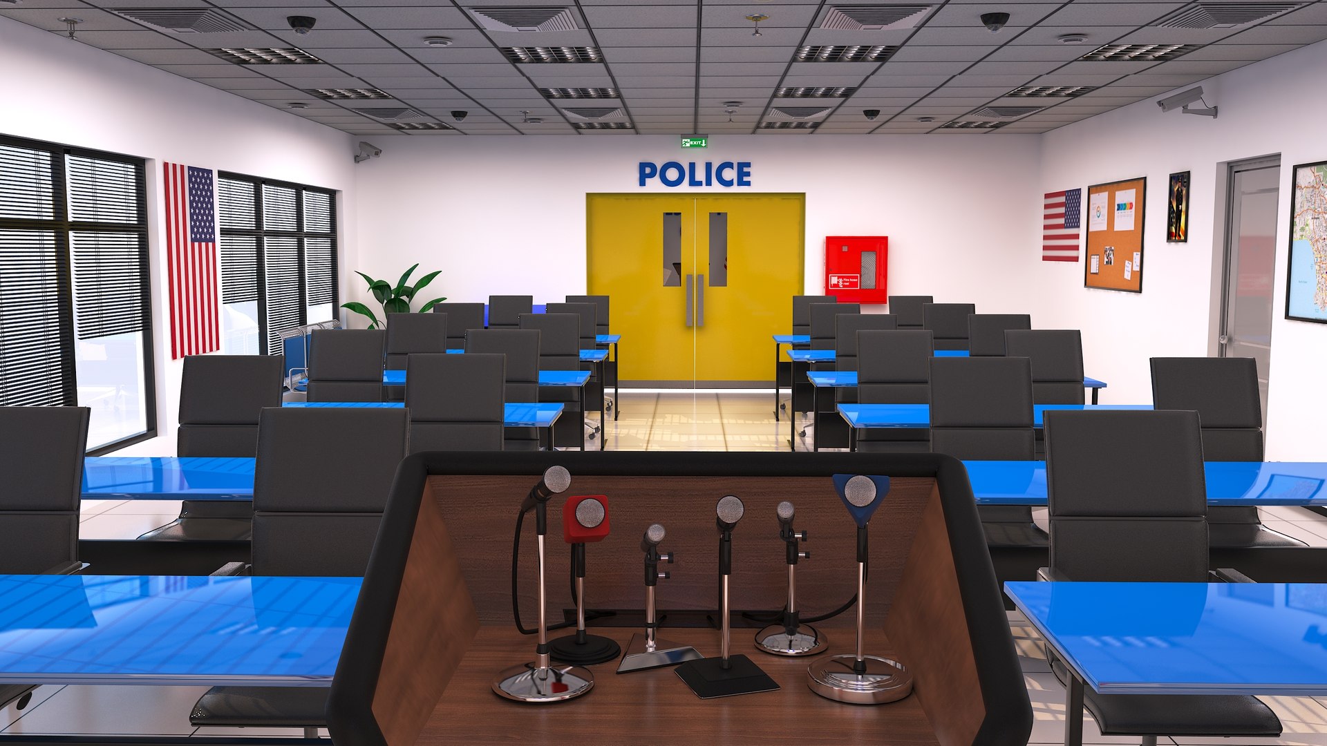 Police Conference Room 3D Model - TurboSquid 2063219