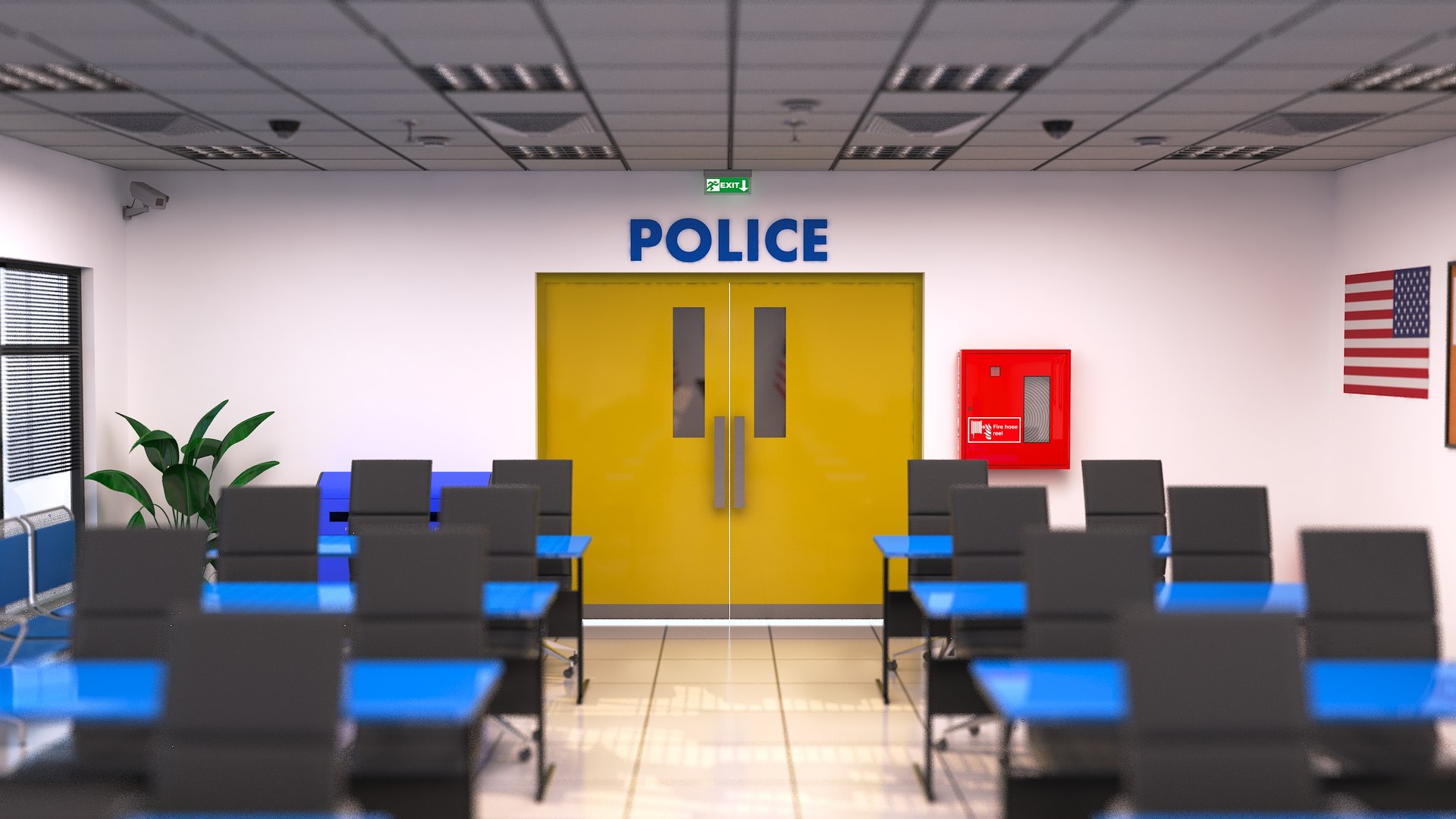 Police Conference Room 3D Model - TurboSquid 2063219