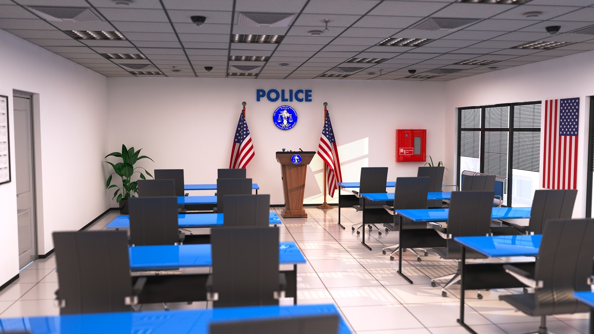 Police Conference Room 3D Model - TurboSquid 2063219