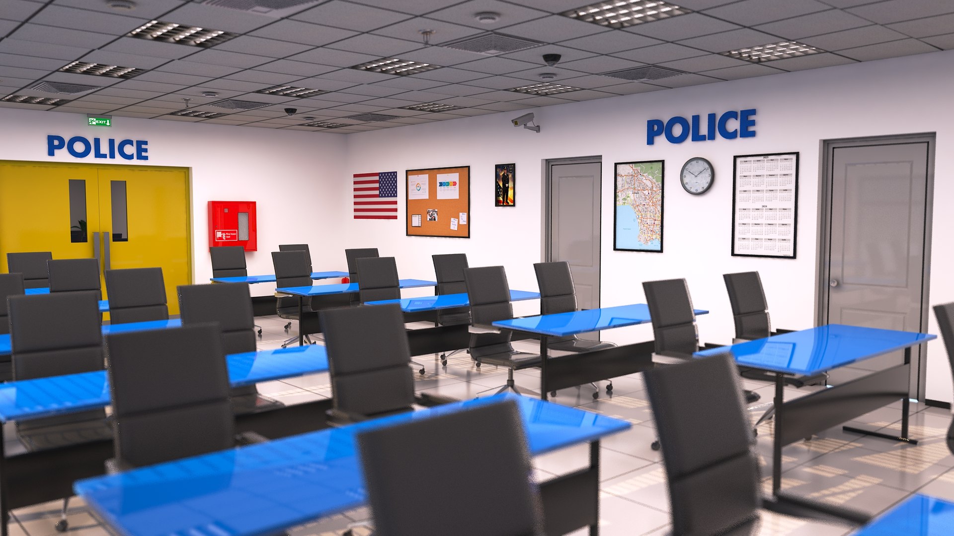 Police Conference Room 3D Model - TurboSquid 2063219