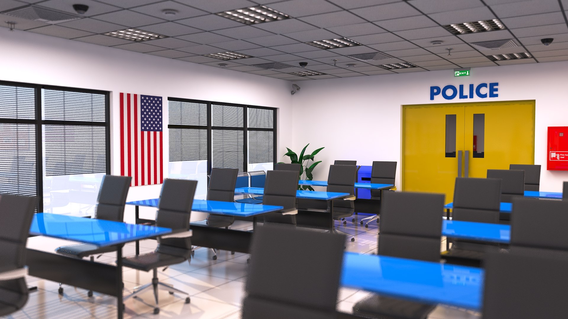 Police Conference Room 3D Model - TurboSquid 2063219