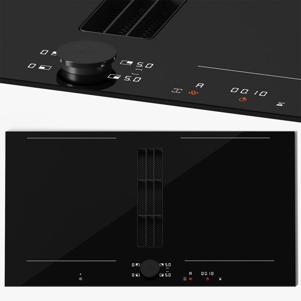 modelo 3d GAGGENAU CV282101 - placa de cocina con extractor ...