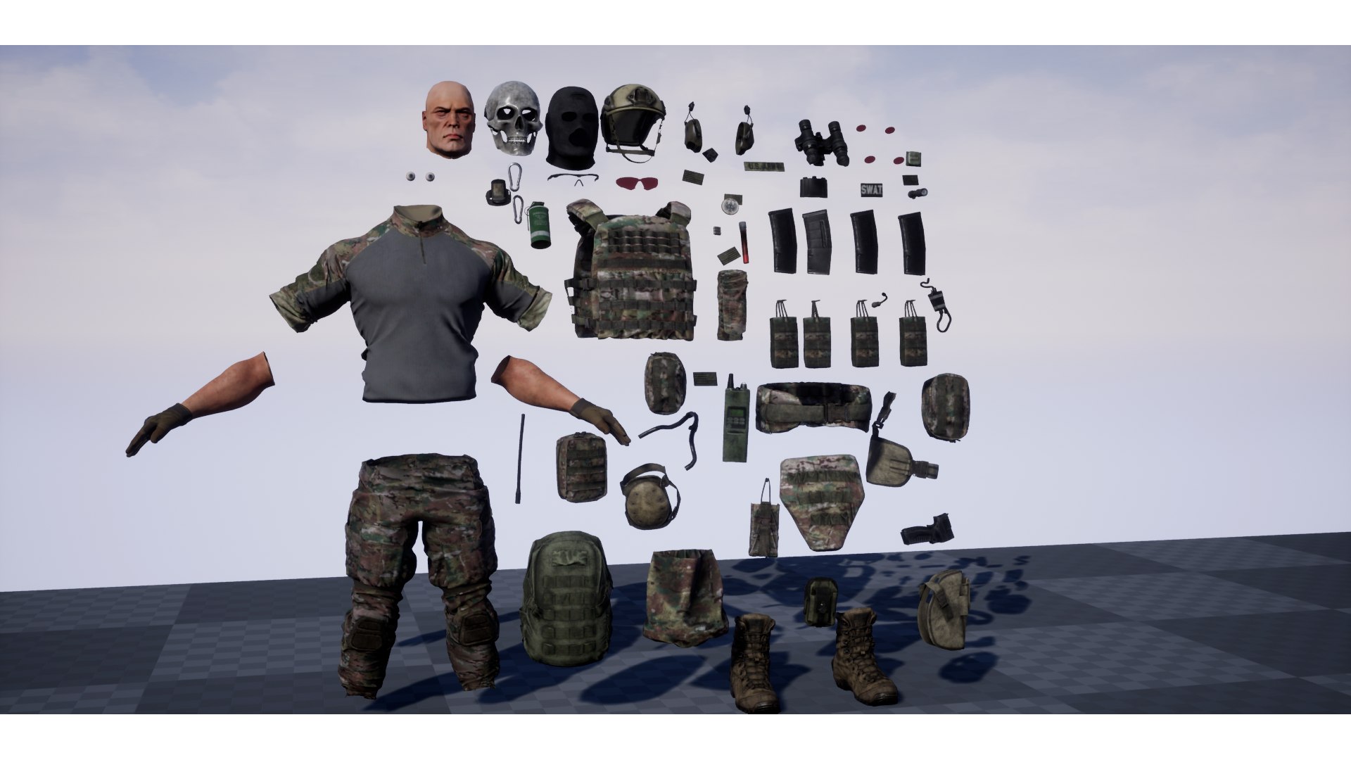 3D Model MODULAR SOLDIER PACK Low-poly 3D Model - TurboSquid 2098194