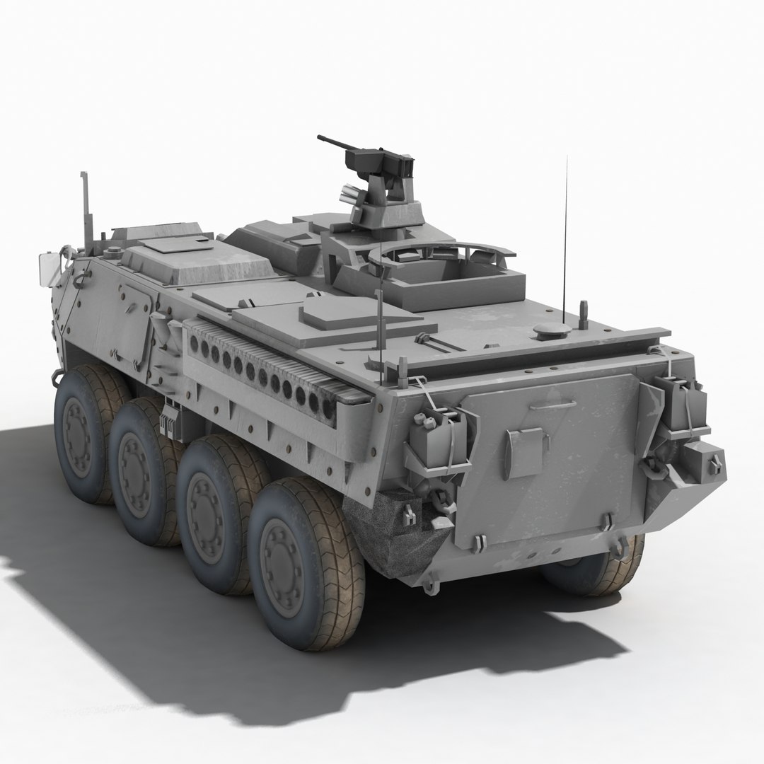 3d max stryker icv military vehicle