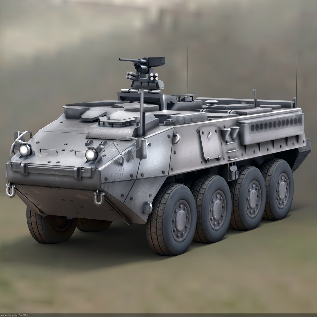 3d max stryker icv military vehicle