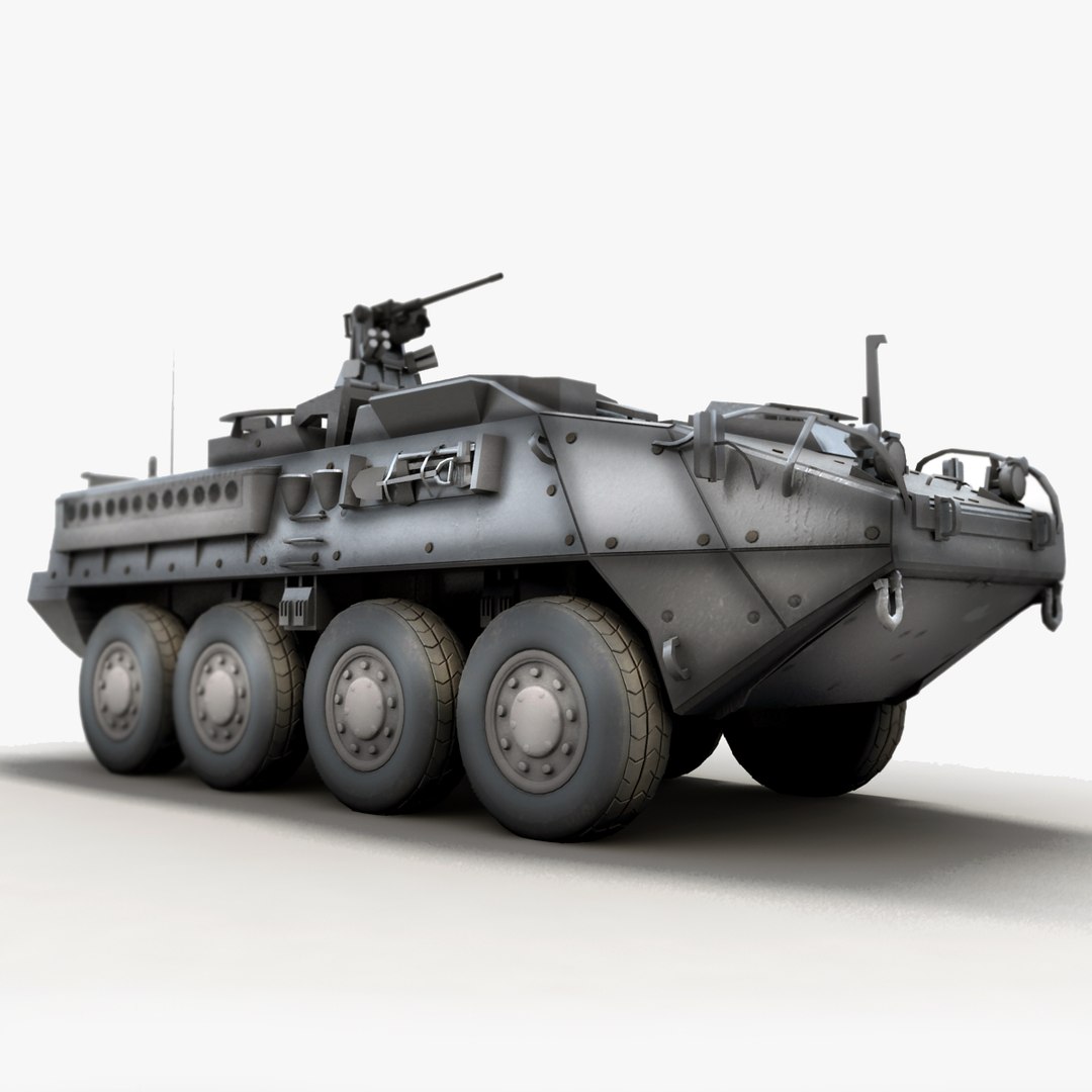 3d max stryker icv military vehicle