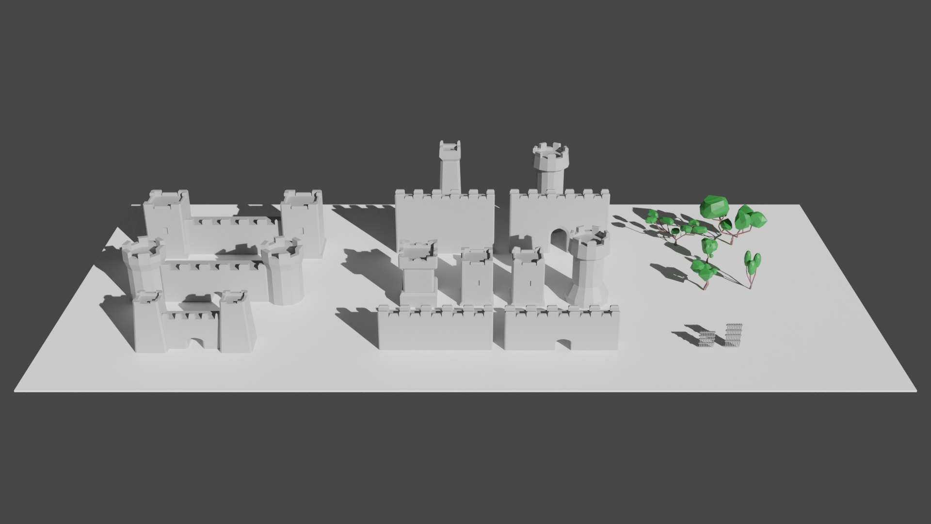 Free 3D Low Poly Modular Castle Asset For Free Model - TurboSquid 1798495