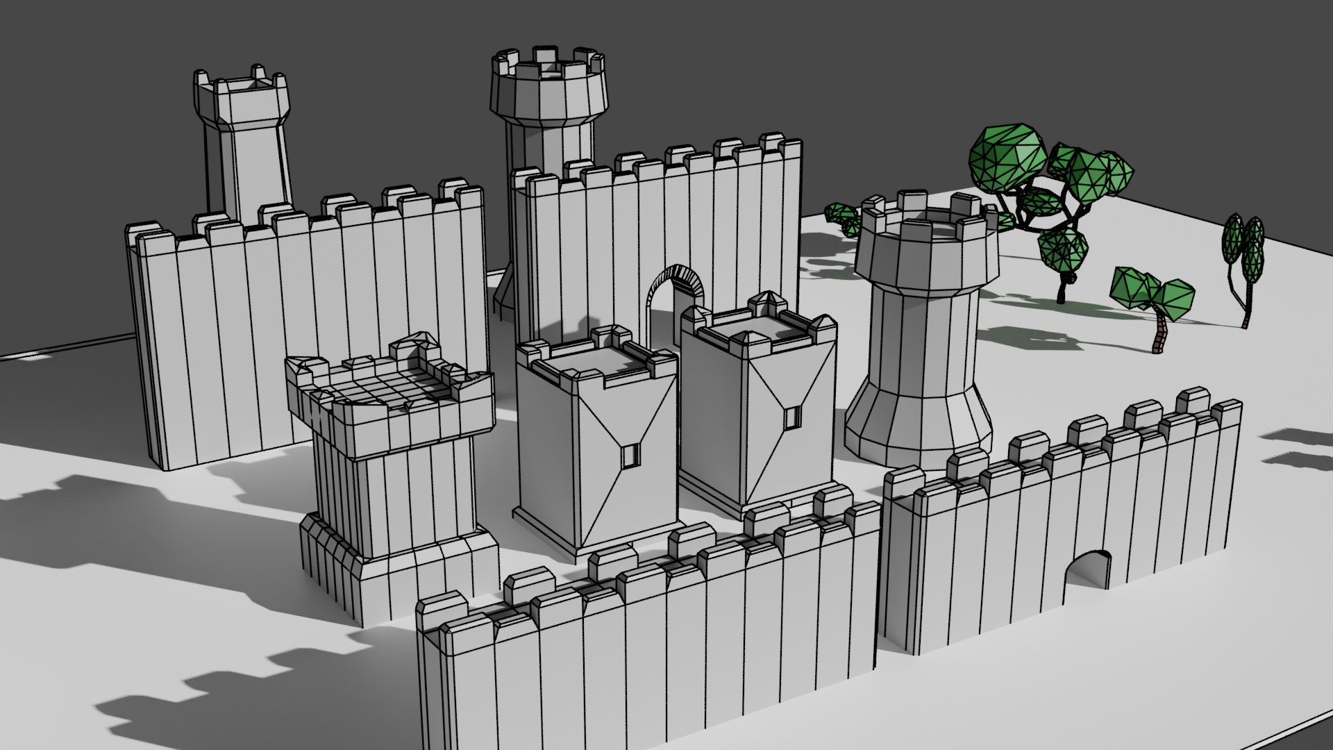 Free 3D Low Poly Modular Castle Asset For Free Model - TurboSquid 1798495