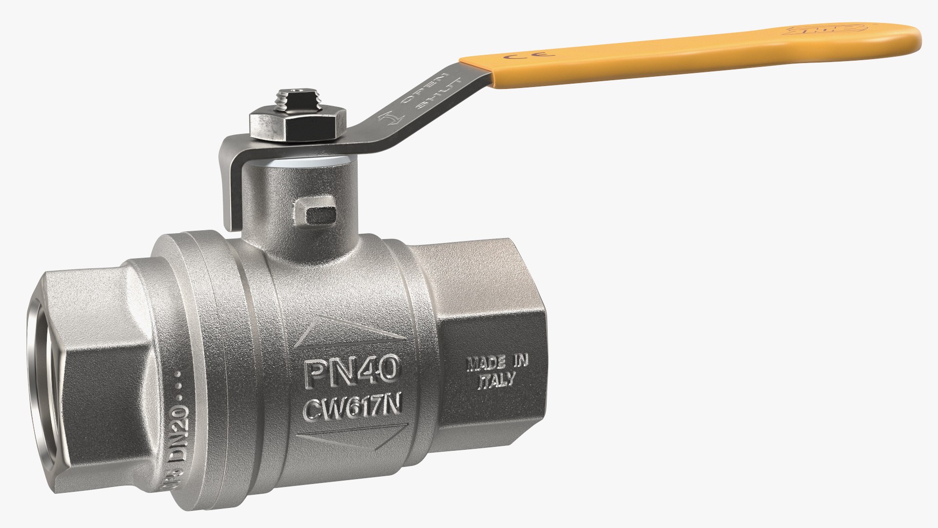 PN40 Water Ball Valve Silver model - TurboSquid 1968209