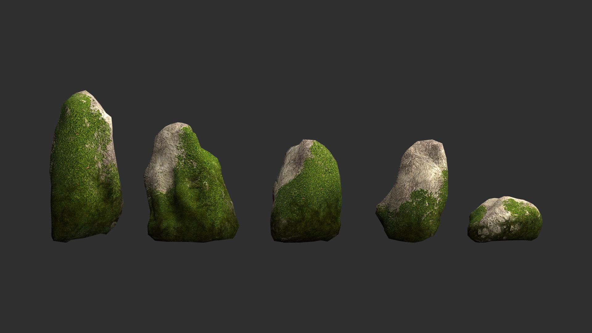 Moss Rocks Combo 3D Model - TurboSquid 1989385