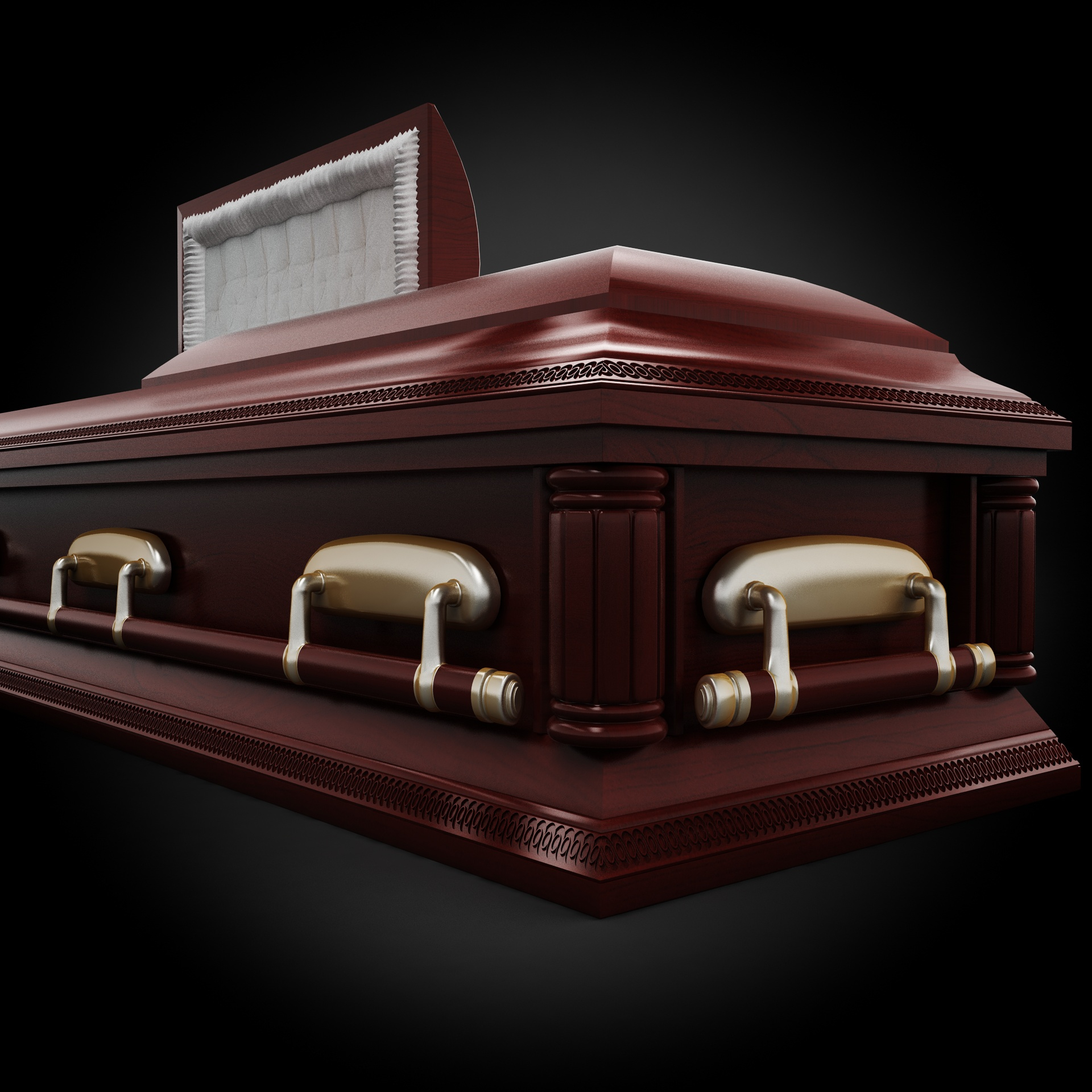 3d model of coffin casket