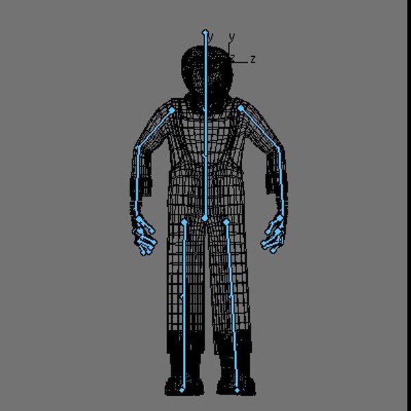 3d character old man