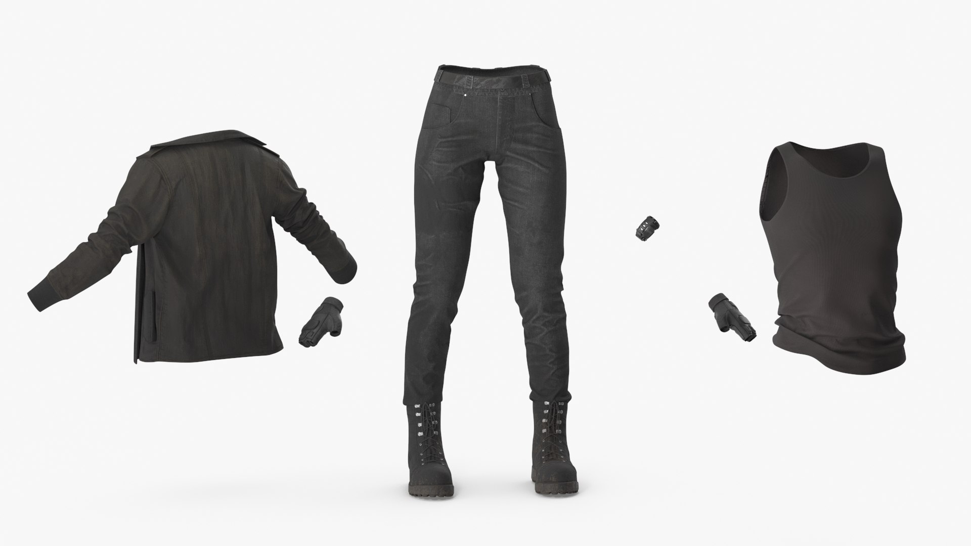 3D Female Shabby Clothes - TurboSquid 2326906