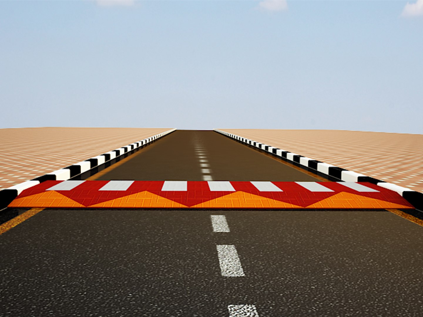 3d Model Of Speed Bump Streets