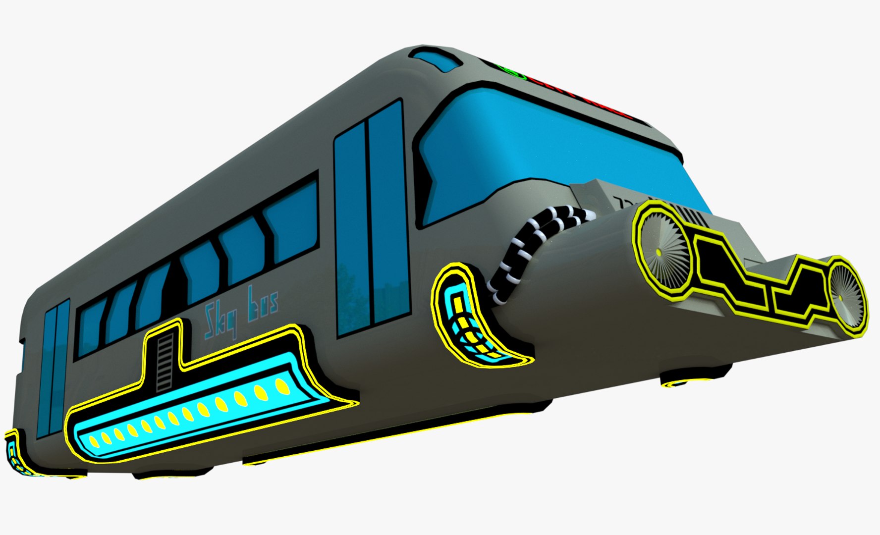 Fictional Hover Car Bus 3D Model - TurboSquid 1231961