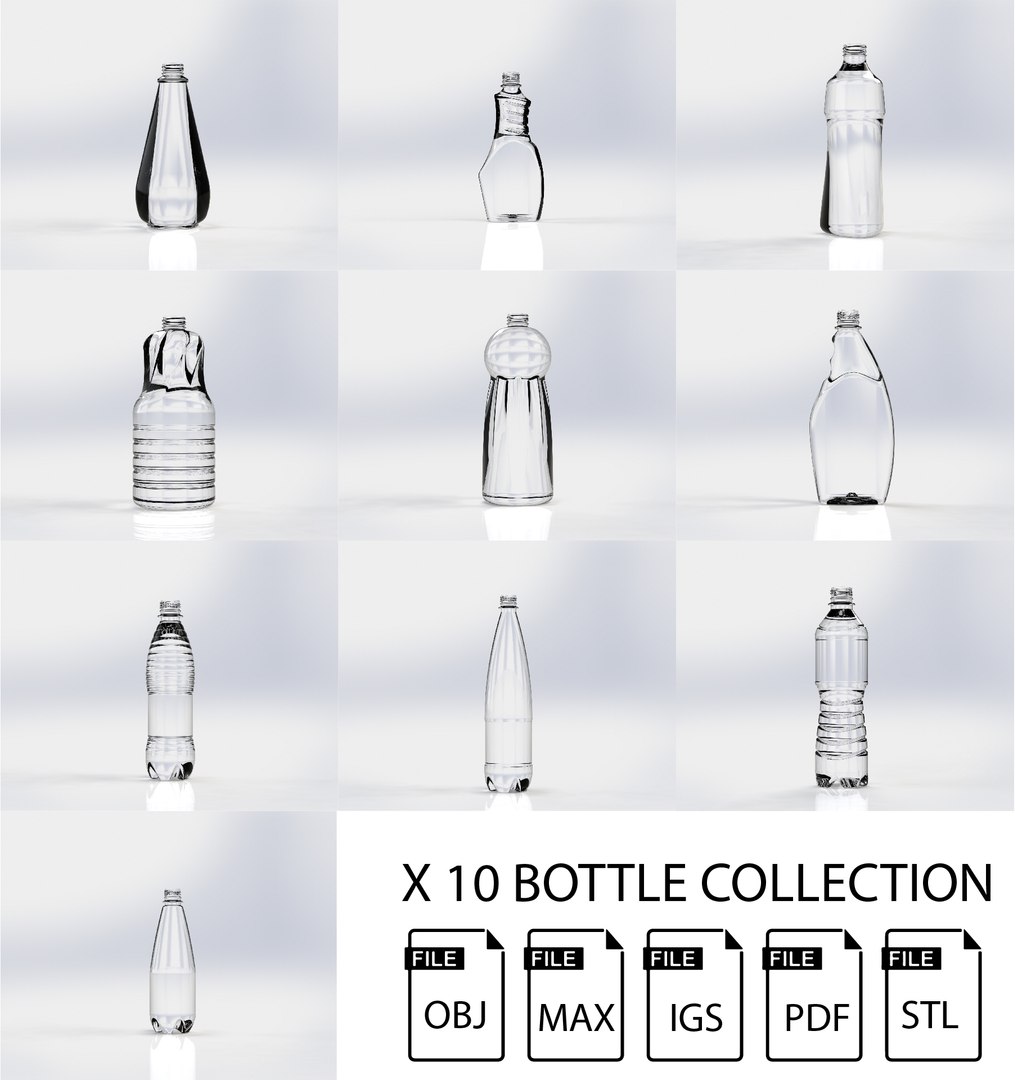 Bottle Stl Iges 3ds
