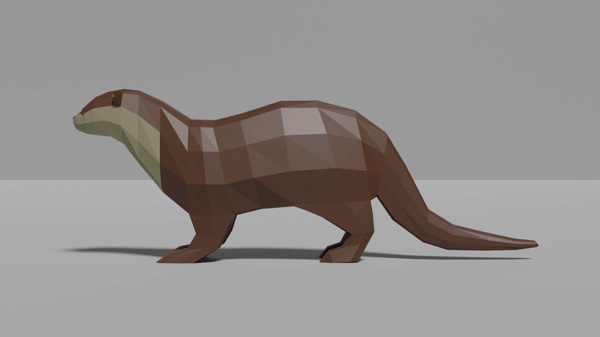3D Low-poly Otter - TurboSquid 1814892